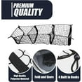 Zone Tech Three Pocket Mesh Storage Net - Black Mesh Three Pocket Trunk ...
