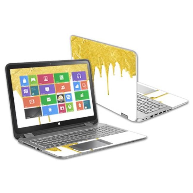 MightySkins HPENVY15-Gold Drip Skin Decal Wrap for 15.6 in. HP Envy ...