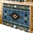 Blue Southwest Cabinet Curtains 35''x35'', Farmhouse Boho Aztec ...
