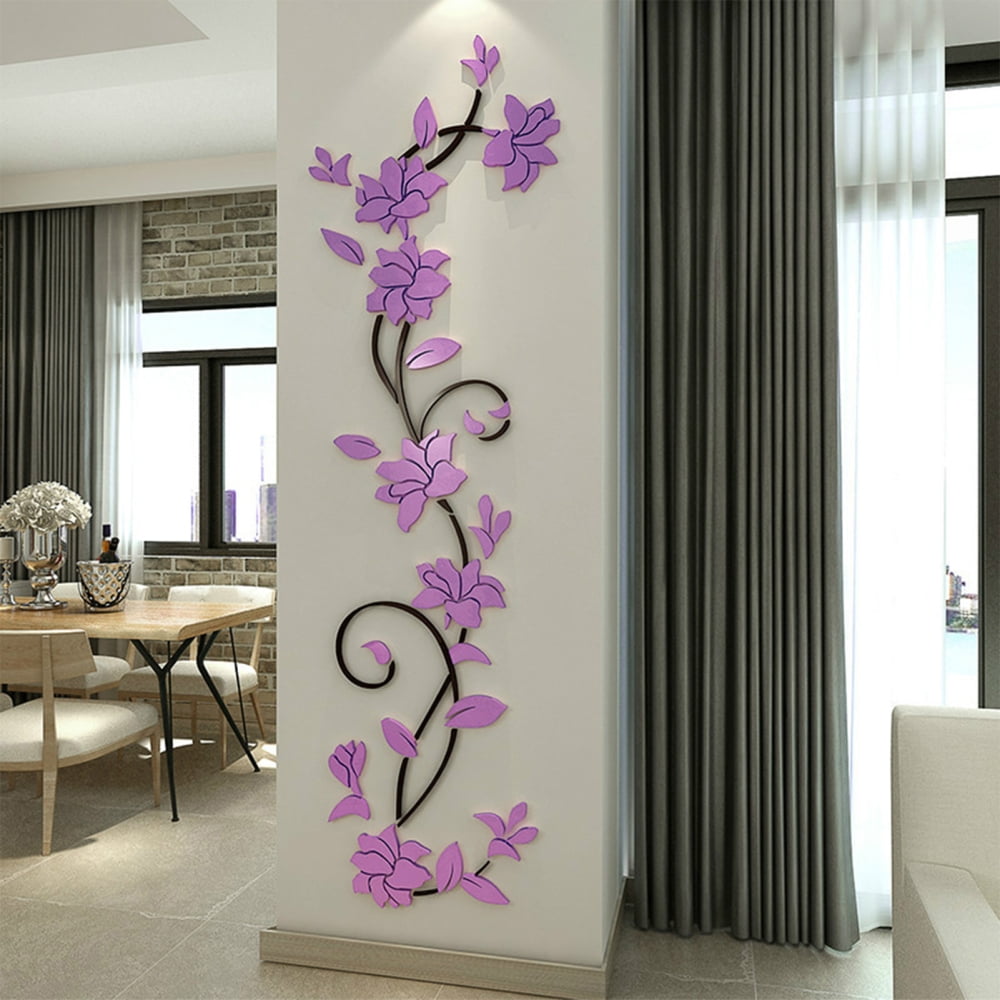 3D Removable Wall Sticker TV Background Wall Decor for Fridges ...