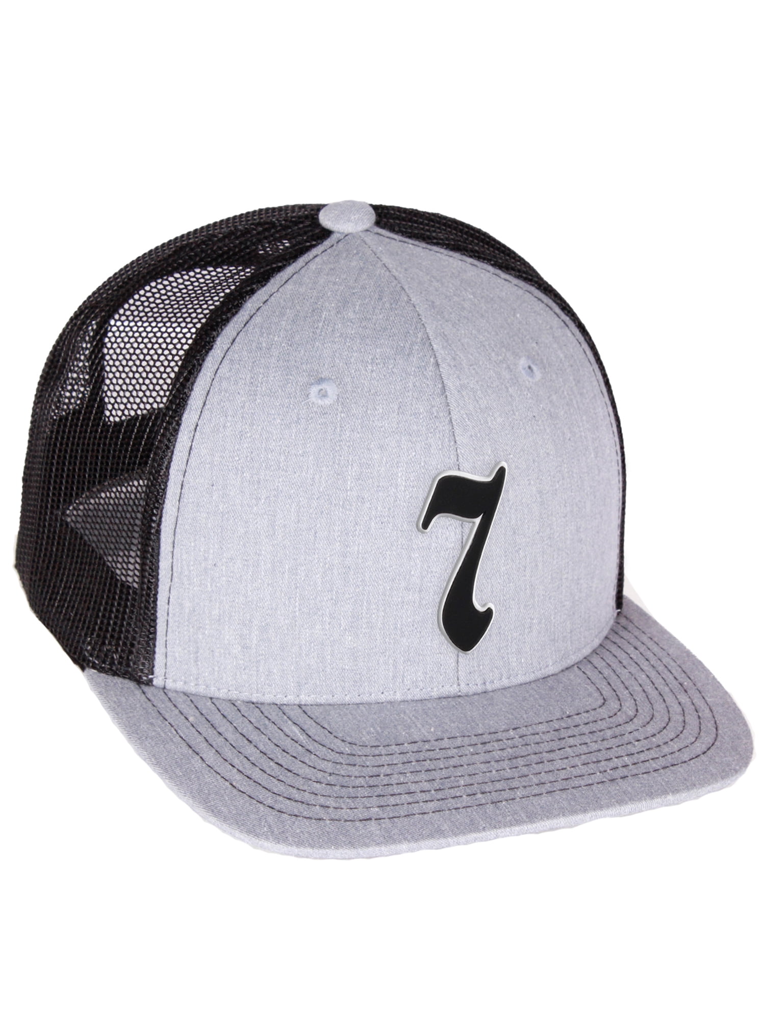 Daxton Classsic Baseball Trucker Hat Old English A to Z Letters Numbers ...