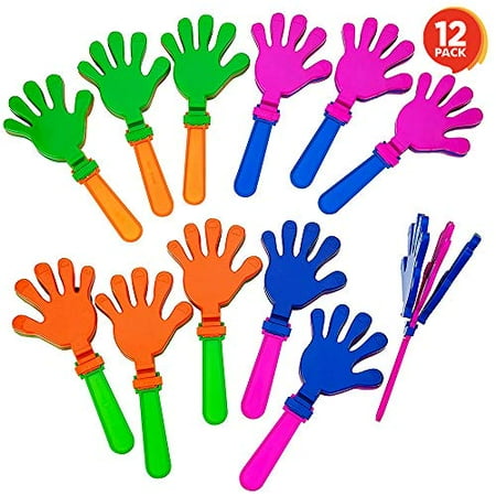 ArtCreativity Hand Clappers Noisemakers - Pack of 12-7.5 Inch Assorted ...