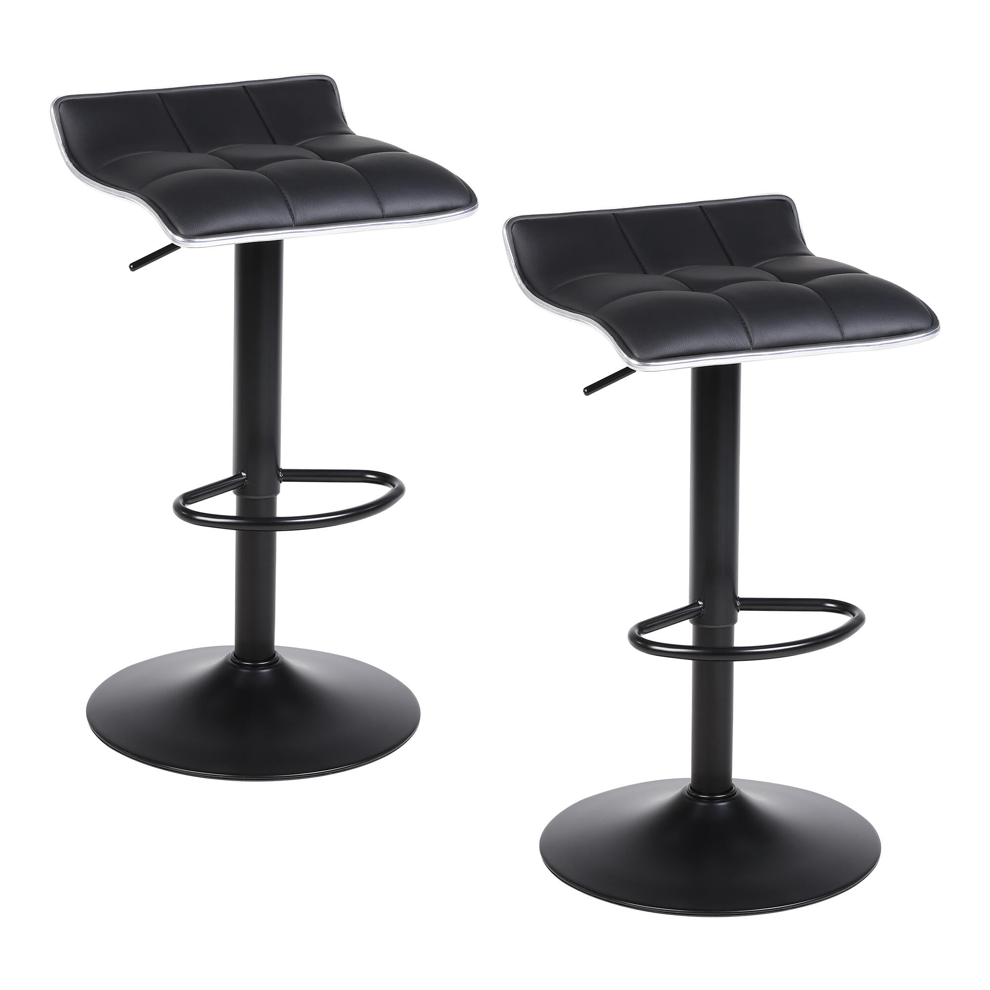 Click here for Moustache Modern Swivel Bar Stools Set Of 2  Pu Le... prices