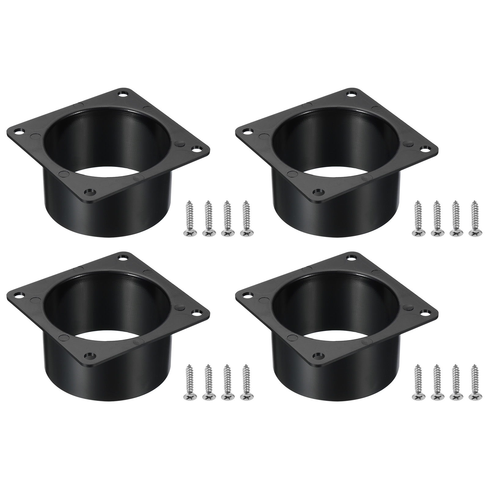 Uxcell 3" Duct Connector Flange Dryer Vent Wall Plate Square to Round ...