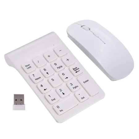 Numeric Keyboard USB Wireless Number Pad with Mouse for Laptop Desktop ...
