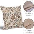Brown Vintage Floral Pillow Covers 16x16 Inch Set of 2, Grey Gray ...