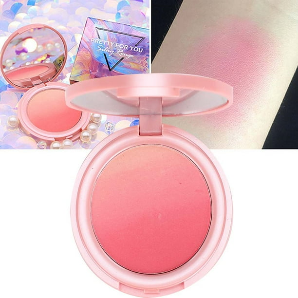 Powder Gradient Blusher,Charming Cheek Makeup Look,Face Makeup Blush ...