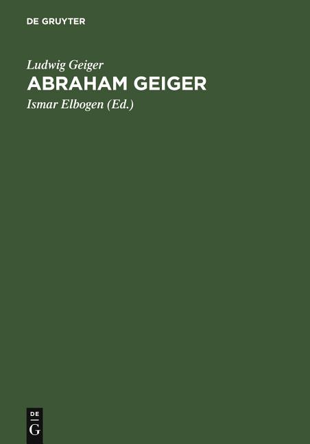 Abraham Geiger (Hardcover) - Walmart.com