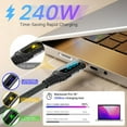 240W USB C to Type C Fast Charger Cable Two-Way Charging Cord with LED ...