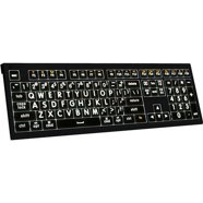 LogicKeyboard XL Print Advance - Keyboard - USB - US - white on black ...