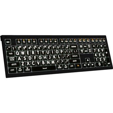 LogicKeyboard XL Print Advance - Keyboard - USB - US - white on black ...