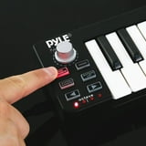 Pyle PMIDIKB10 - Compact MIDI Keyboard - USB Digital Piano Controller ...