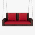 2-Person Outdoor Porch Swing Bench,Hanging Swing Chair with Padded Seat ...