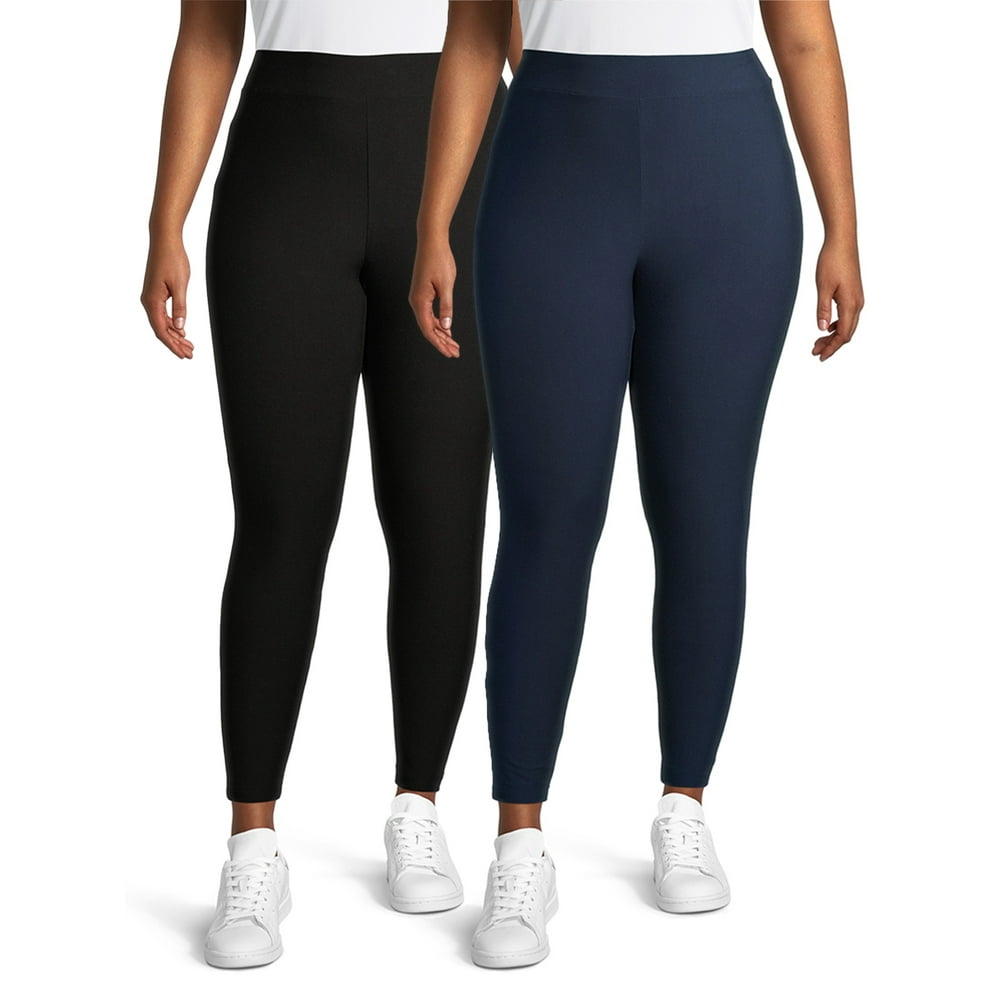 Terra And Sky Terra And Sky Womens Plus Size Super Soft Legging 2 Pack