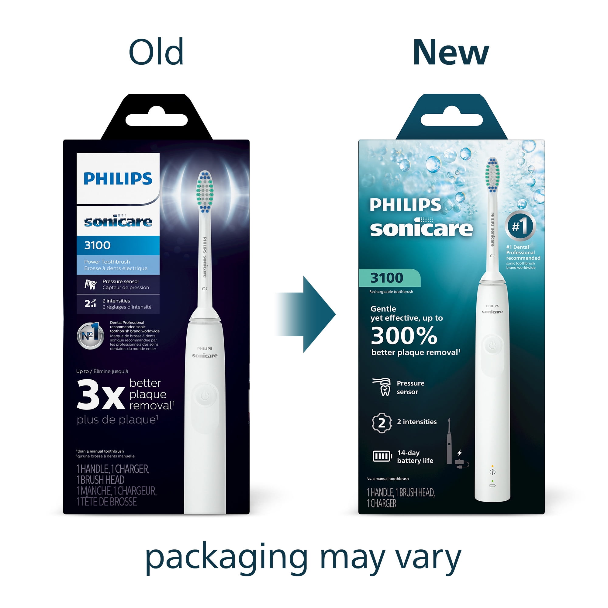 Philips Sonicare 3100 Series Electric Toothbrush - Sonic Toothbrush ...