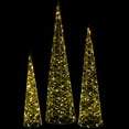 Free Shipping! Northlight Set of 3 LED Twinkle Lighted Gold Mesh Cone ...