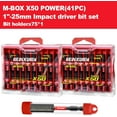 XINDUO-40 Pieces 1 In. T25 Impact Tough Magnetic Screwdriver Bit Set ...