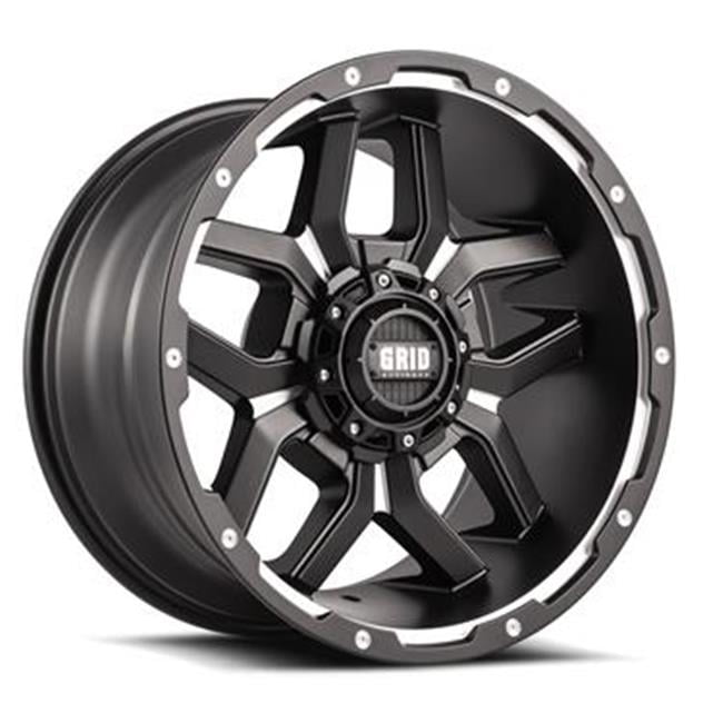 729655F181 20 x 9 in. GD7 Wheel Matte Black with Milled Accents Plus 18 ...