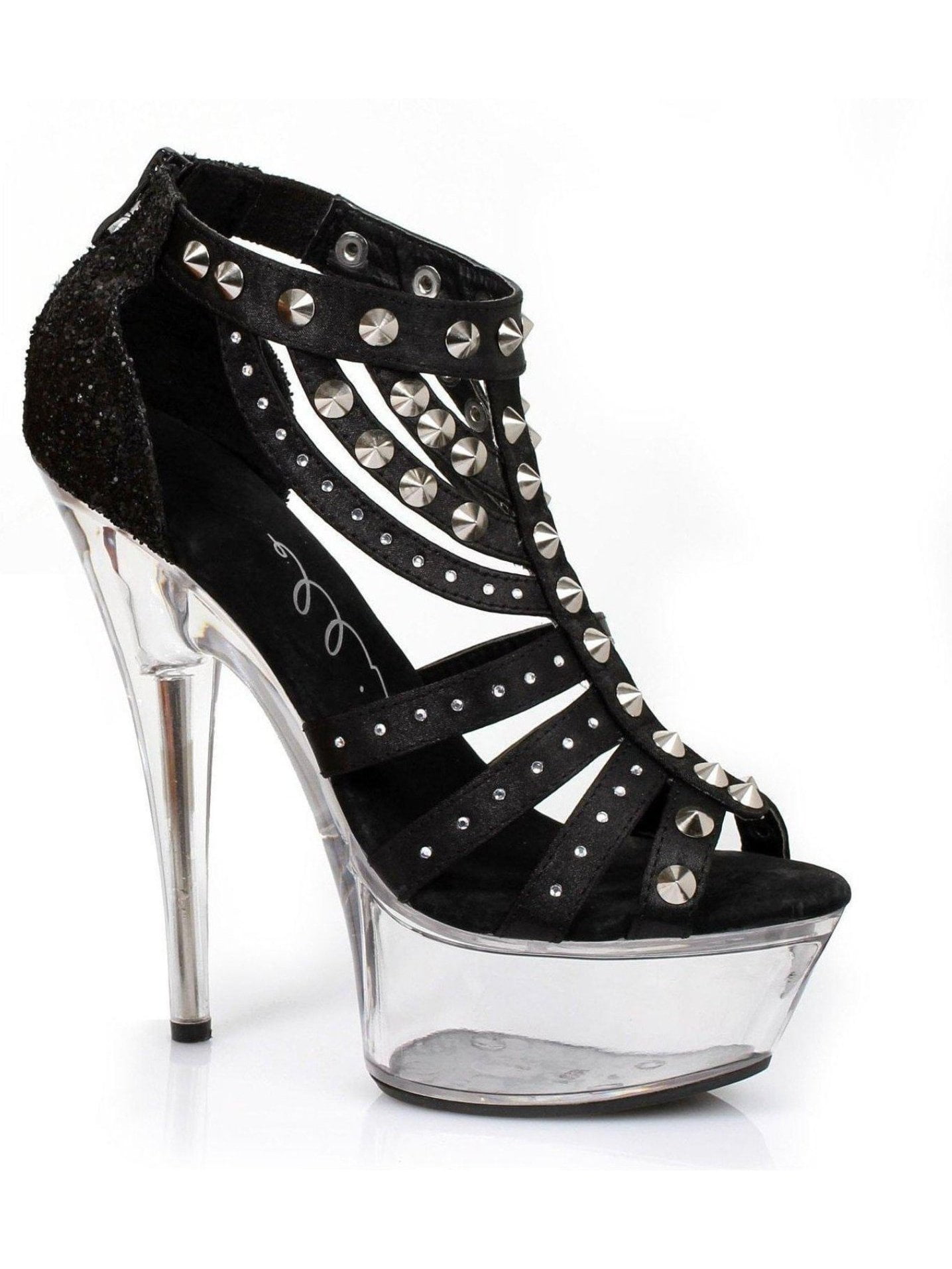 Ellie Shoes E-609-Trinity 6 Pointed Heel Platform Sandal Black / 7 ...