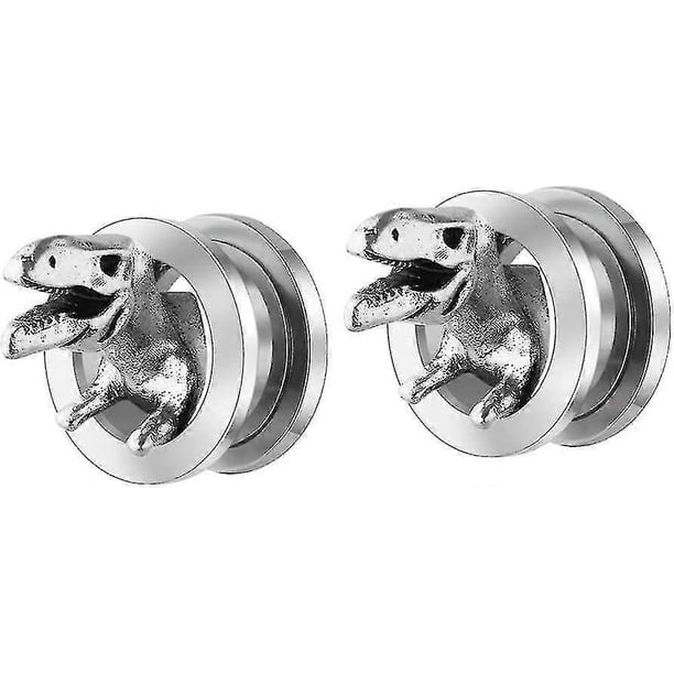 Expansor de orejas con diseño de dinosaurio en 3D, dilatadores de ...