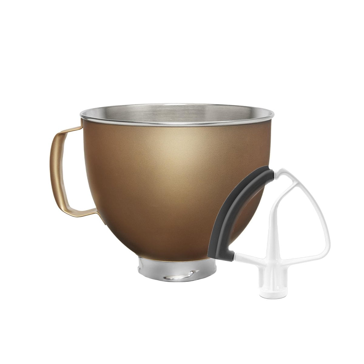 KitchenAid 5-Quart Gold Stainless Steel Bowl + Flex Edge Beater | Fits ...