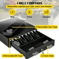 VEVOR Cash Drawer 13" Cash Register Fully Removable 4 Bill 5 Coin Cases ...