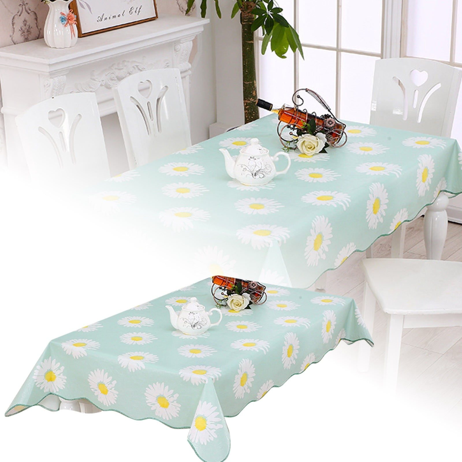Table Cloth PEVA Film Composite Round And Rectangular Tablecloth for TV ...