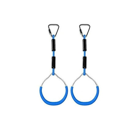 Junmo Blue Swing Gymnastic Rings - Outdoor Backyard Play Sets(2 Pcs ...