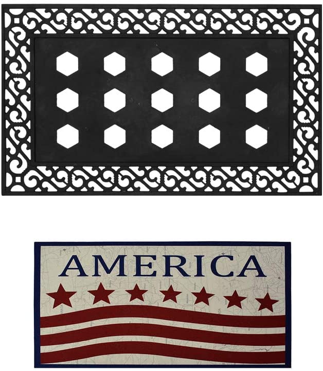 US Flag Door Mat 17.7" x 29.5" Patriotic USA America Flag Front Door ...
