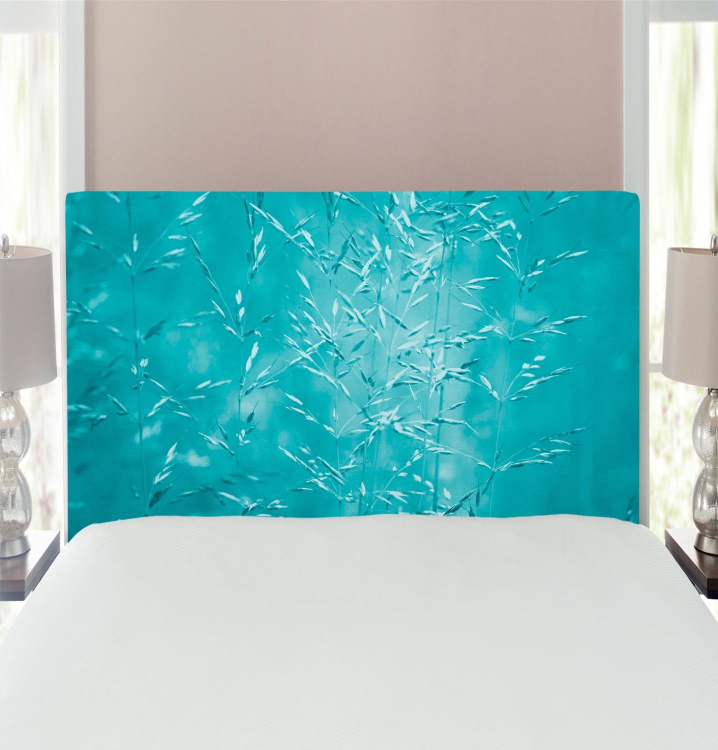 Turquoise Headboard, Blur Meadow Grass Plant Herb in Countryside Rural ...