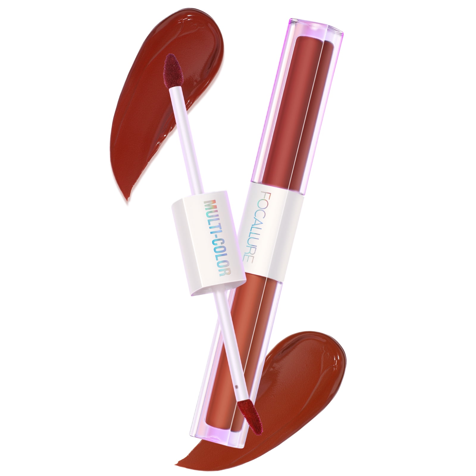 FOCALLURE 2 In 1 Dual Head Intense Matte Velvet Lip Gloss Non-cracking ...