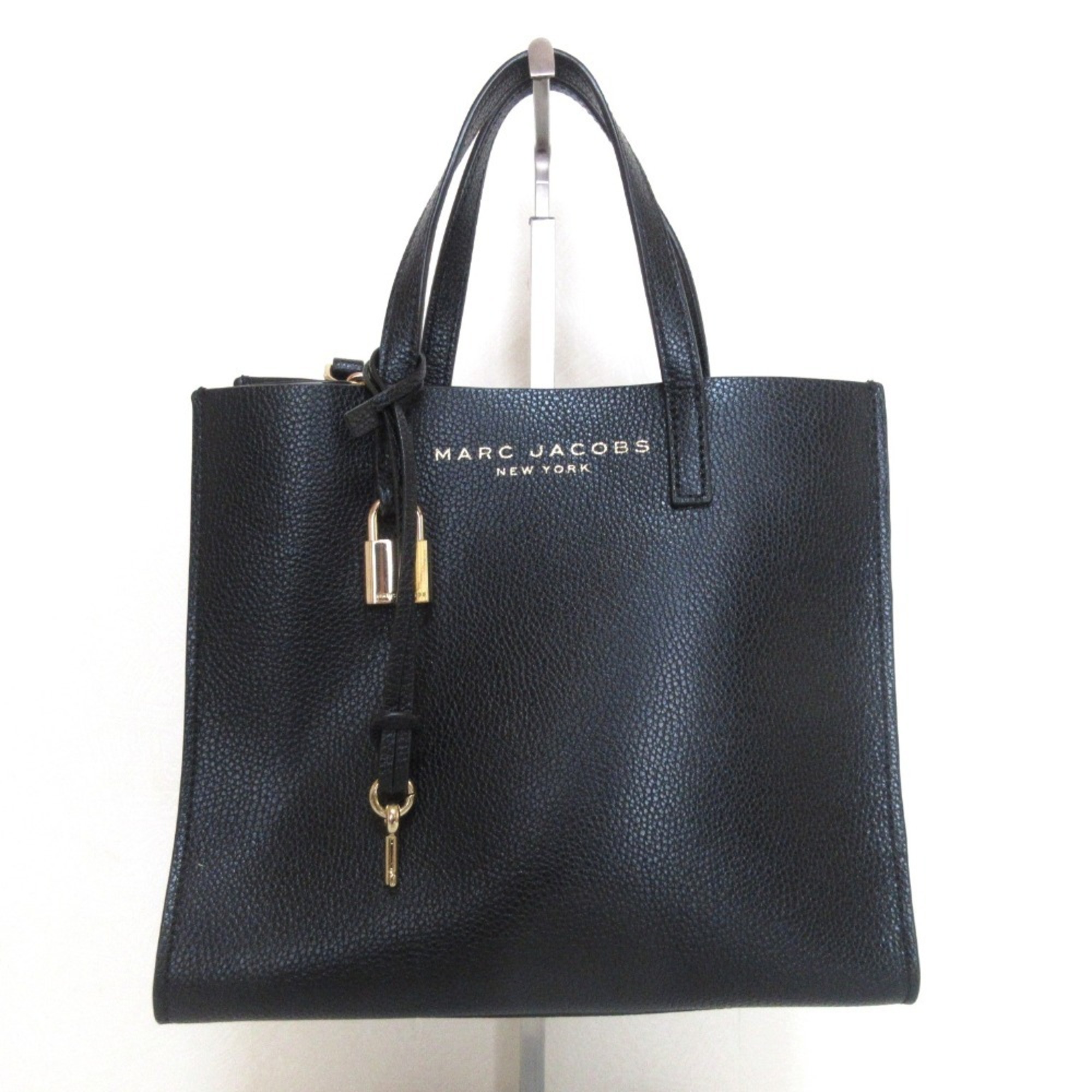 Pre-Owned MARC JACOBS The Mini Grind 2WAY Tote Bag Shoulder Black Women ...