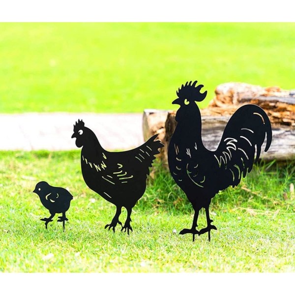 Outdoor metal garden decor, chicken coop art garden metal statues ...