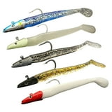 BE-TOOL 1/5Pcs Soft Fishing Lure PVC Material Fishing Baits with Barbed ...