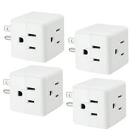 Projectpak 3-Way Swivel Wall Tap Outlet Adapter with 180° Rotating Plug ...