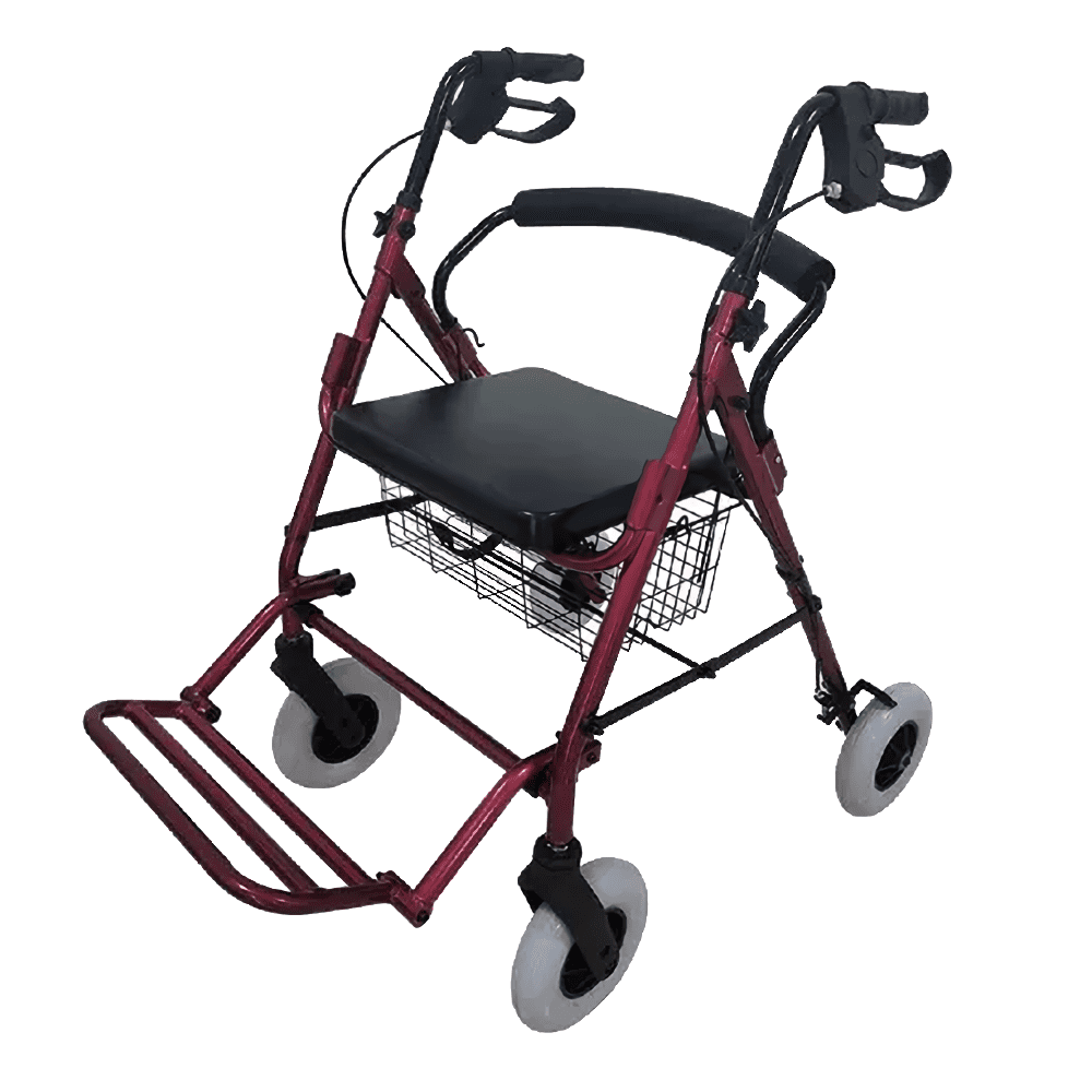Andadera Rollator Hibrida Super Confort 2 en 1 con Reposapiés aluminio ...