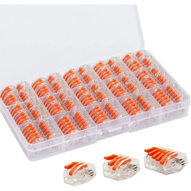 50 Pieces Electrical Connectors, Wire Quick Connect Terminal, 3 Types ...