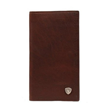 Ariat Western Rodeo Leather Shield SM Mens Wallet, Dark Copper ...