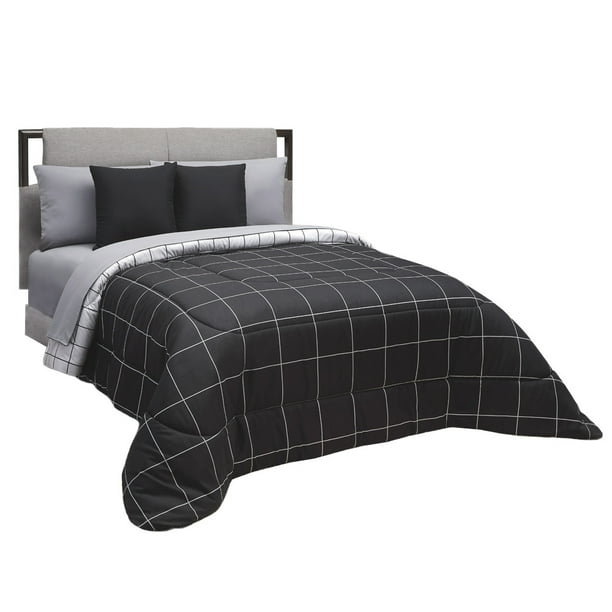 Edredon Con Sábanas Logan Individual Negro | Walmart en línea