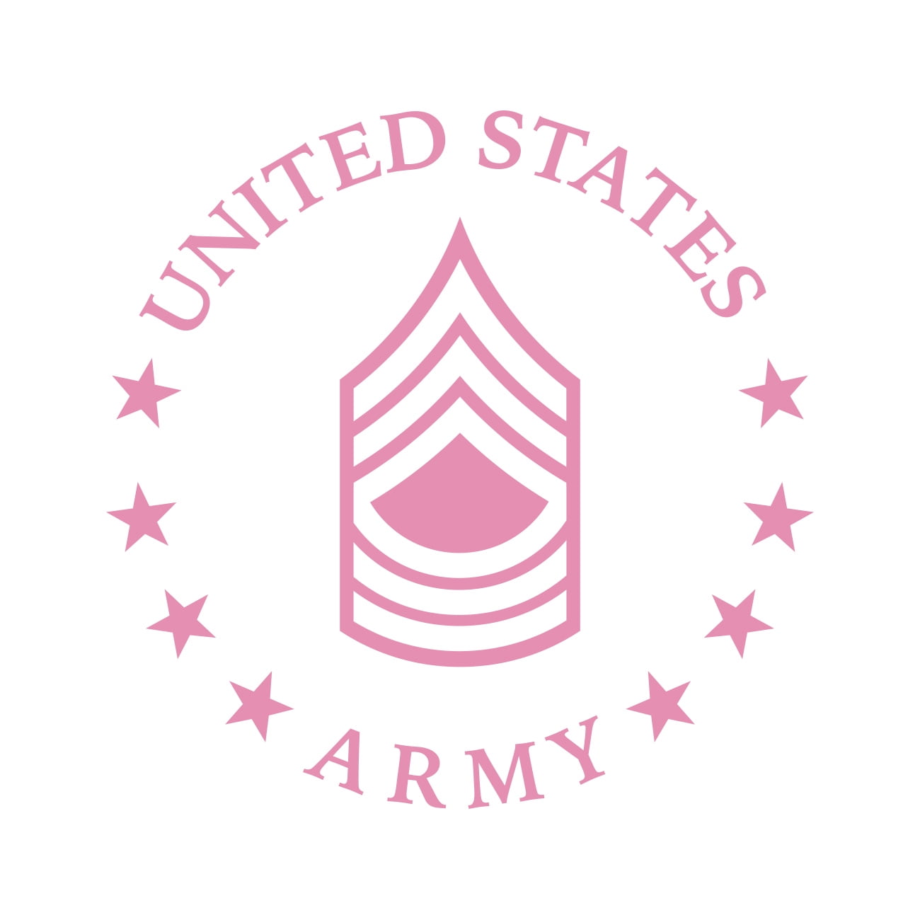 E-8 Master Sergeant US Army Rank Sticker Decal Die Cut - Self Adhesive ...