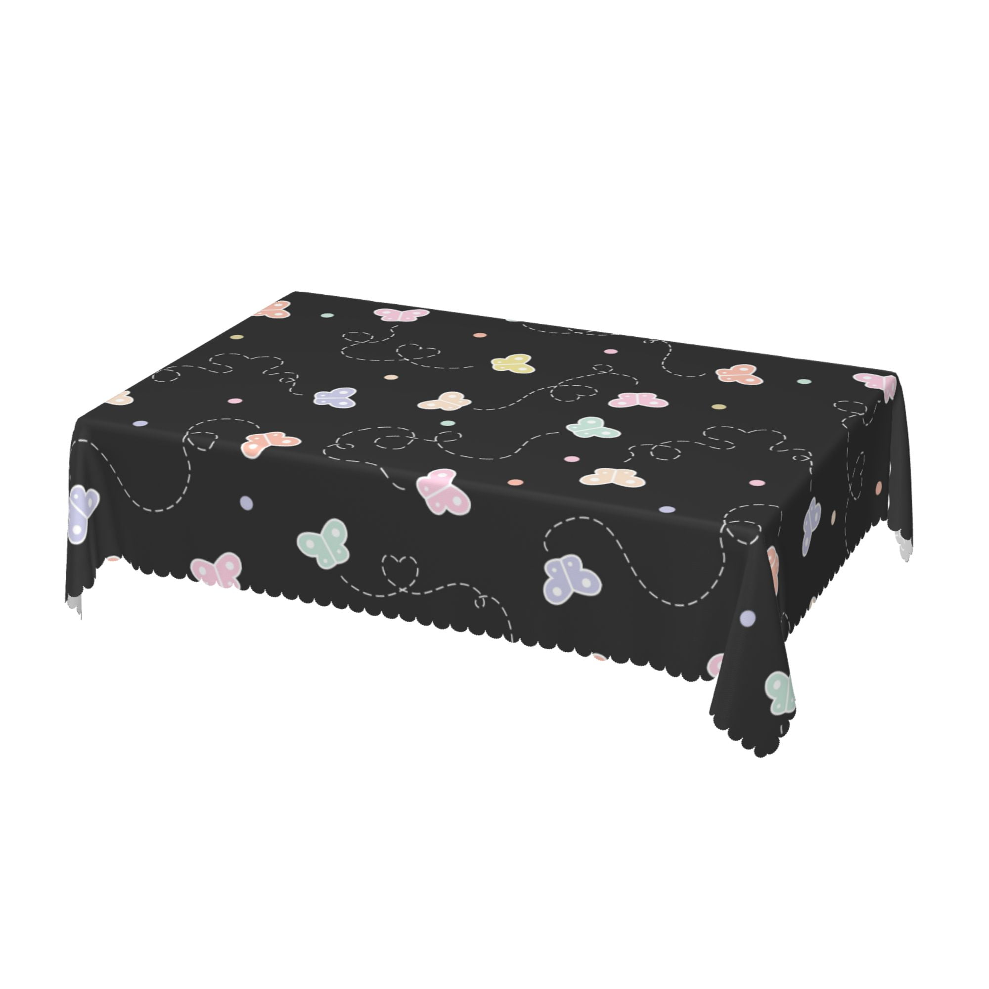 DouZhe Rectangular Tablecloth, Cute Cartoon Butterflies Table Cloth for ...