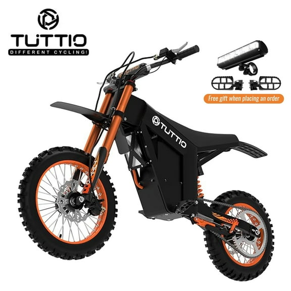 Ridingtimes GT73 Electric Dirt Bike for Adults 2400W Electric Bike with 48V 18.2AH*2 Removable ...