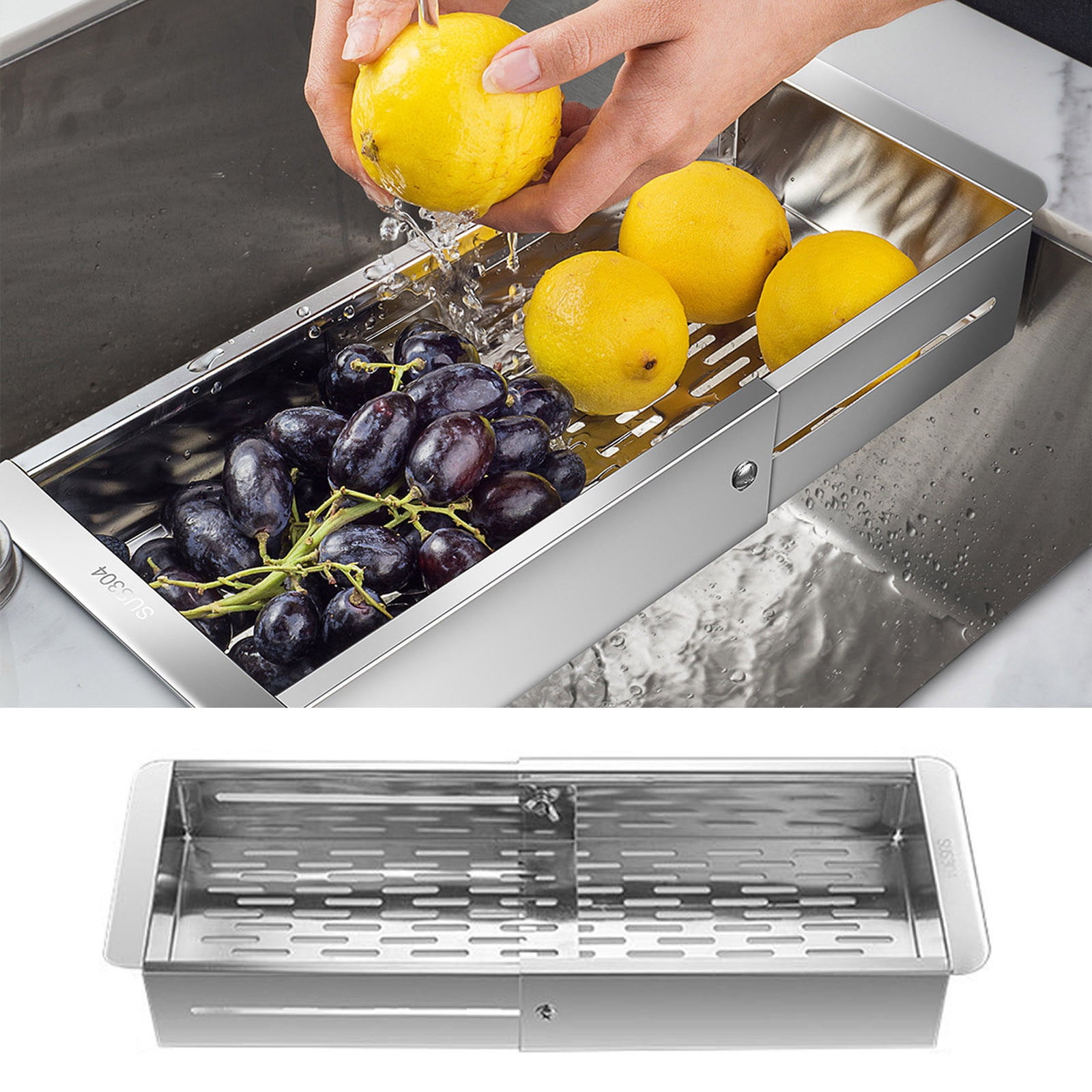 EcoNest S Ink Strainer Over The S Ink Colander Stainless Steel Food ...