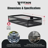 Titan Ramps Universal ATV/UTV Carrier Storage Front Cargo Basket Rack ...
