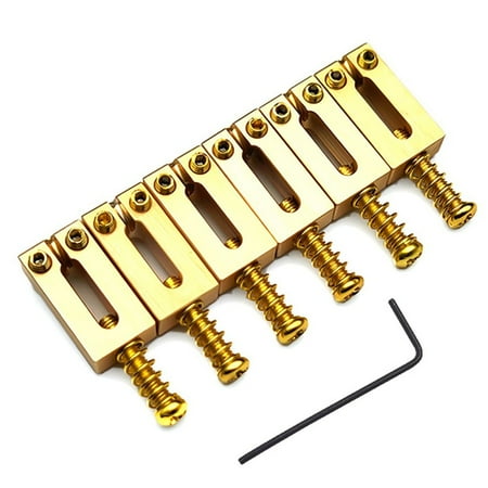 6 String Electric Guitar Hardtail Fixed Bridge Set Roller Saddle Bridge ...