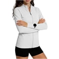 Antinious Women Solid Long Sleeve Zipper Breathable Sun Protection ...