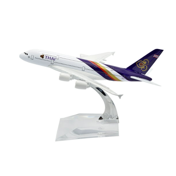 TANG DYNASTY 1:400 16cm Air Bus A380 Thai Airways Metal Airplane Model ...