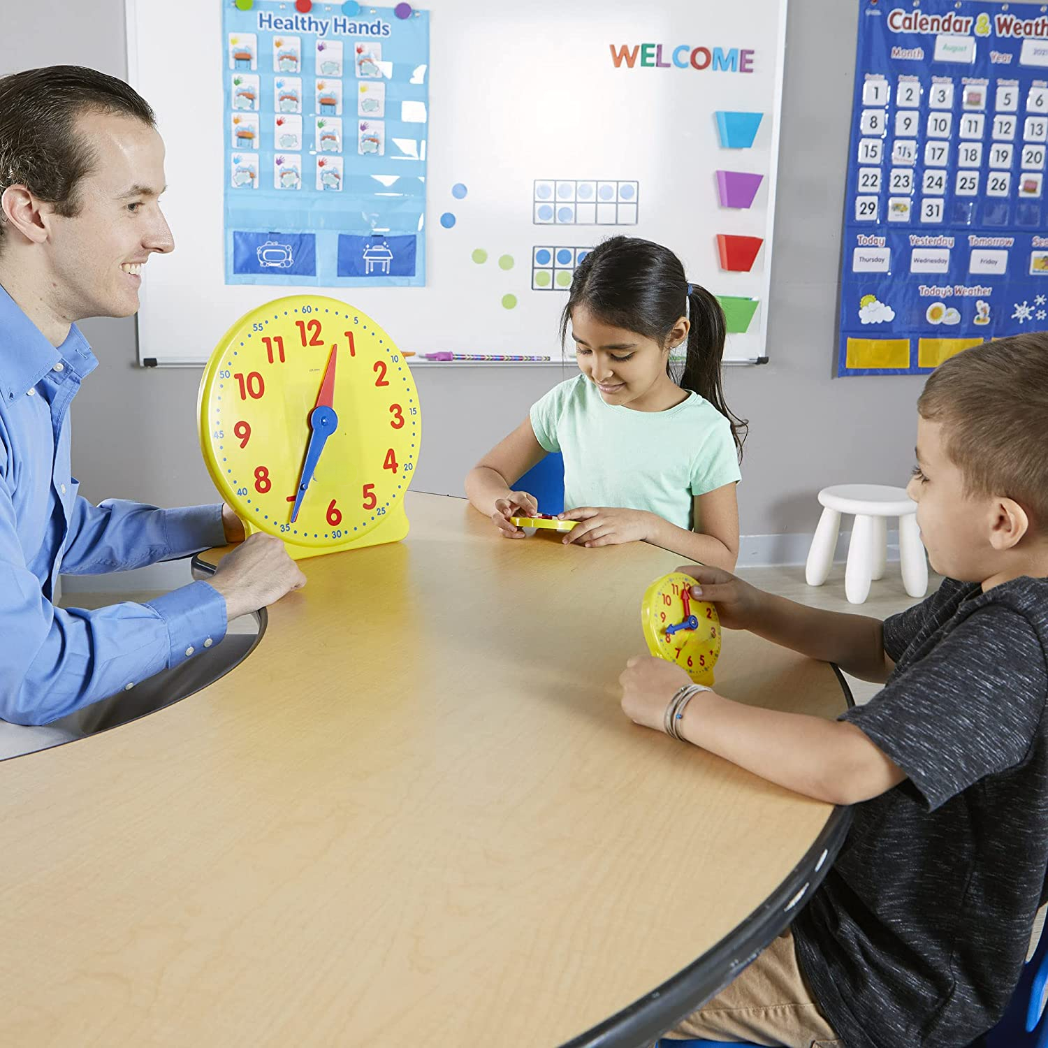 Buy Classroom Clock Kit, Clock for Kids, Learning to Tell Time, Clocks for Teaching Time, Ages 5 ...
