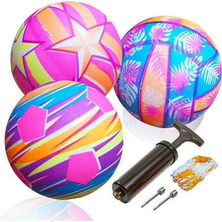 Colourful Sports Balls Inflatable Playground Ball for Kids and Toddlers ...