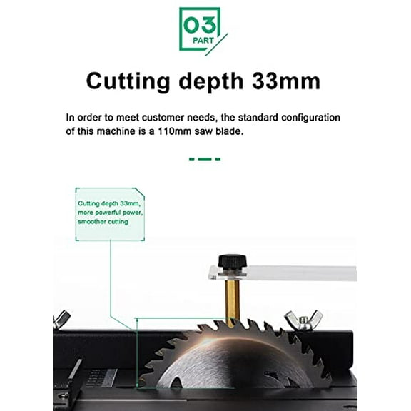 Wuzstar Mini Precision Table Saw Multi-Function Electric Curve Table ...